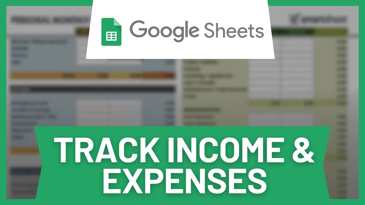 How to Track Income and Expenses in Google Sheets (Easy) - YouTube