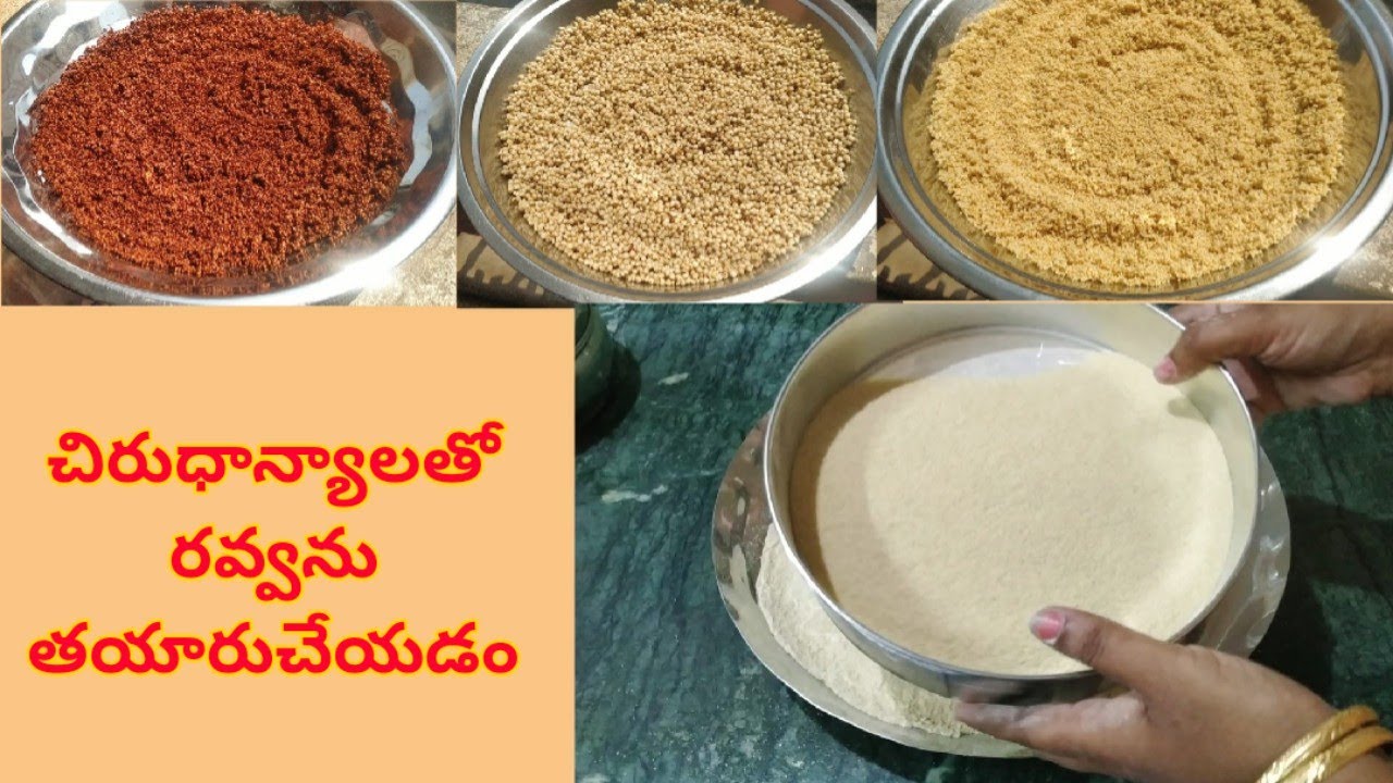 Making rava with Millets / How to make Millet Rava at home ...