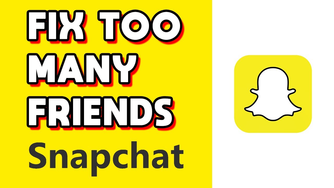 How to Fix Too Many Friends on Snapchat! (Quick & Easy) - YouTube