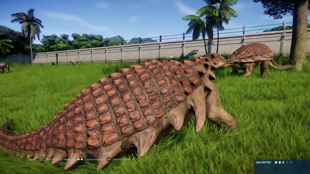Jurassic World Evolution: Nodosaurus Sleeping behaviour - YouTube