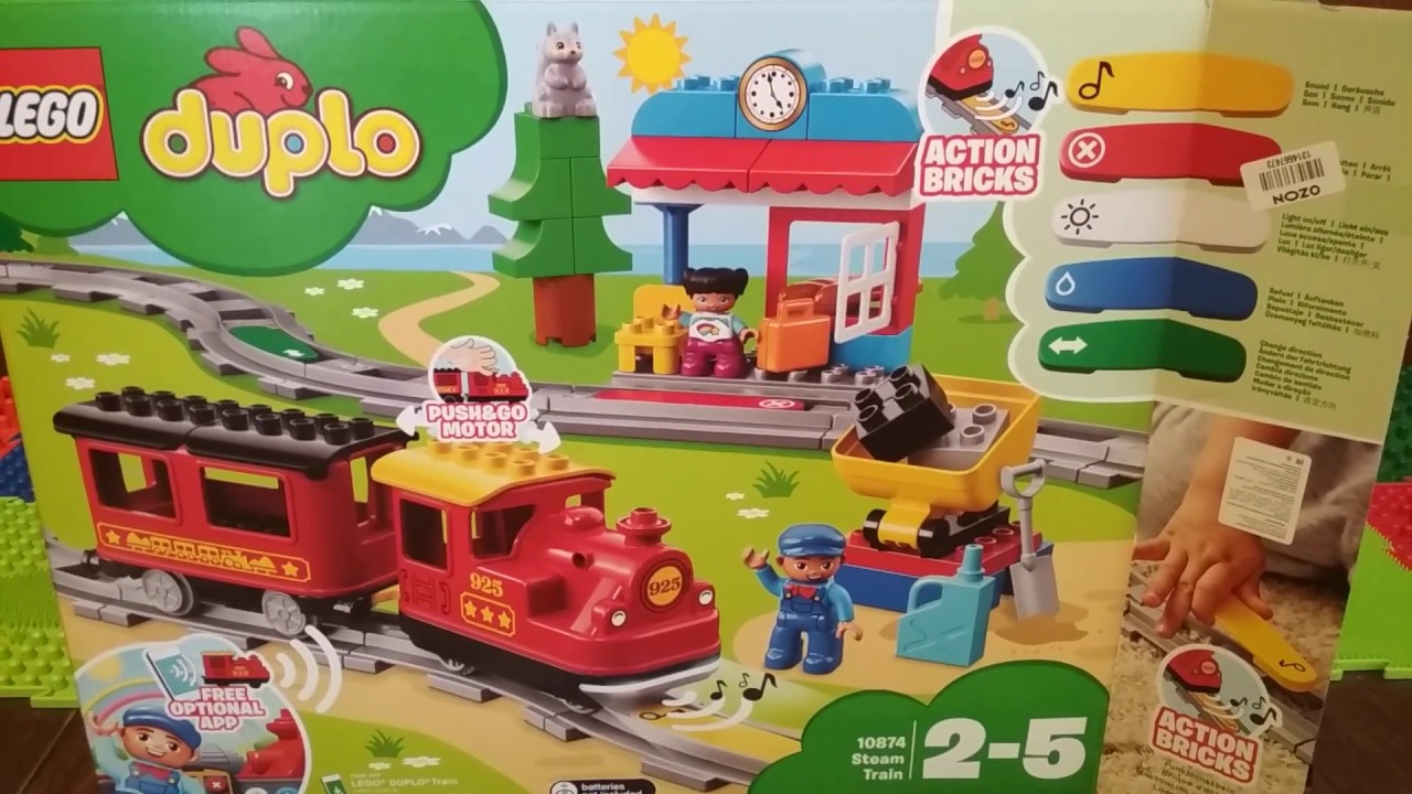 Обзор Поезда Lego duplo steam train 10874. - YouTube