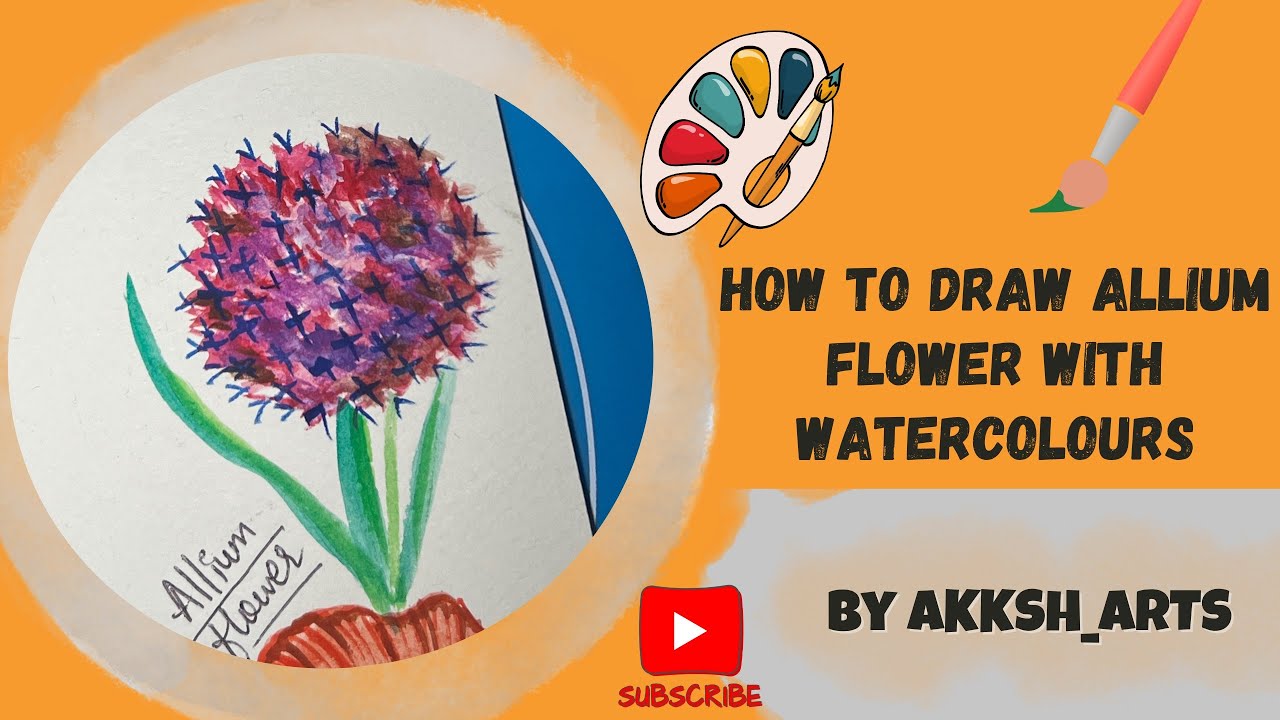 Watercolor Allium for Beginners 🌸 | Easy Step-by-Step Tutorial! - YouTube