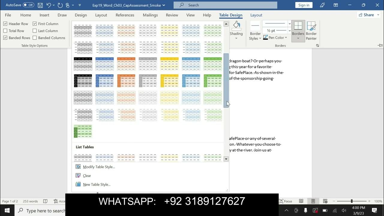 Exp19_Word_Ch03_CapAssessment_smoke | Word_CapAssessment_Smoke | CH03 CapAssessment Smoke - YouTube
