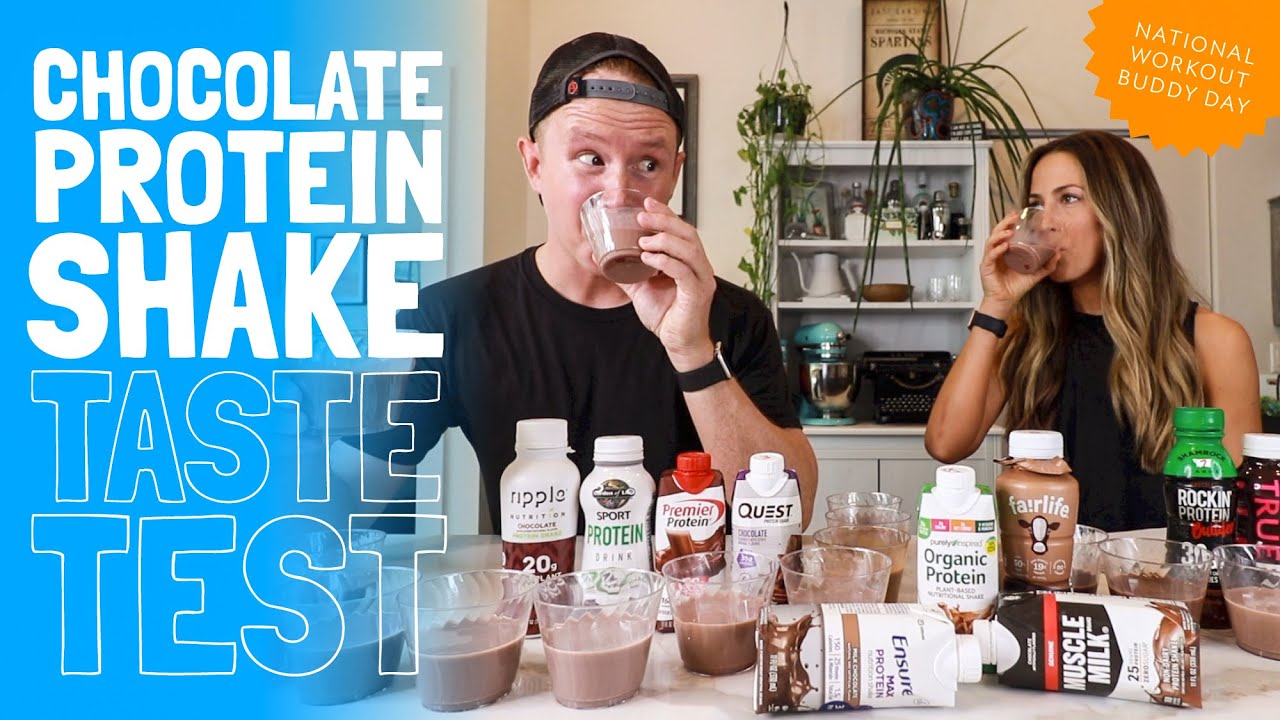 TASTE TESTING EVERY CHOCOLATE PROTEIN SHAKE AT MY GROCERY STORE 💪 - YouTube