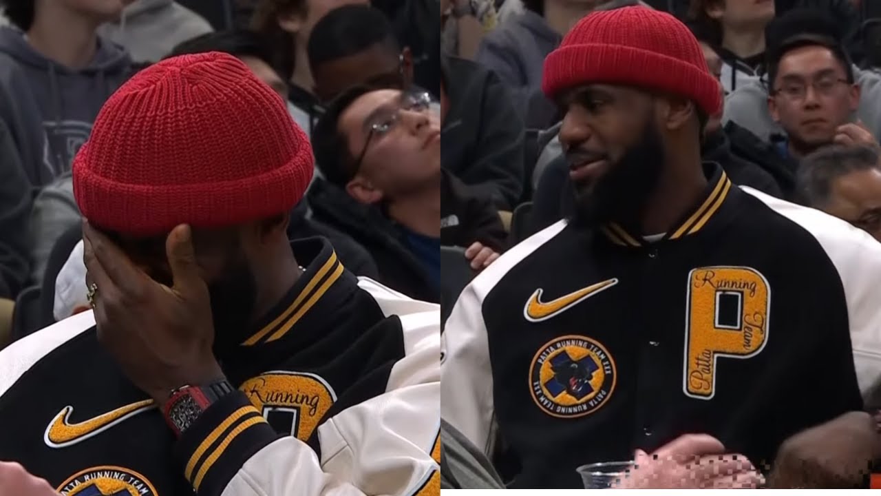 LBJ LAUGHING TO TEARS AFTER ANNOUNCER BASHES LAKERS GETTING BEAT BAD ...