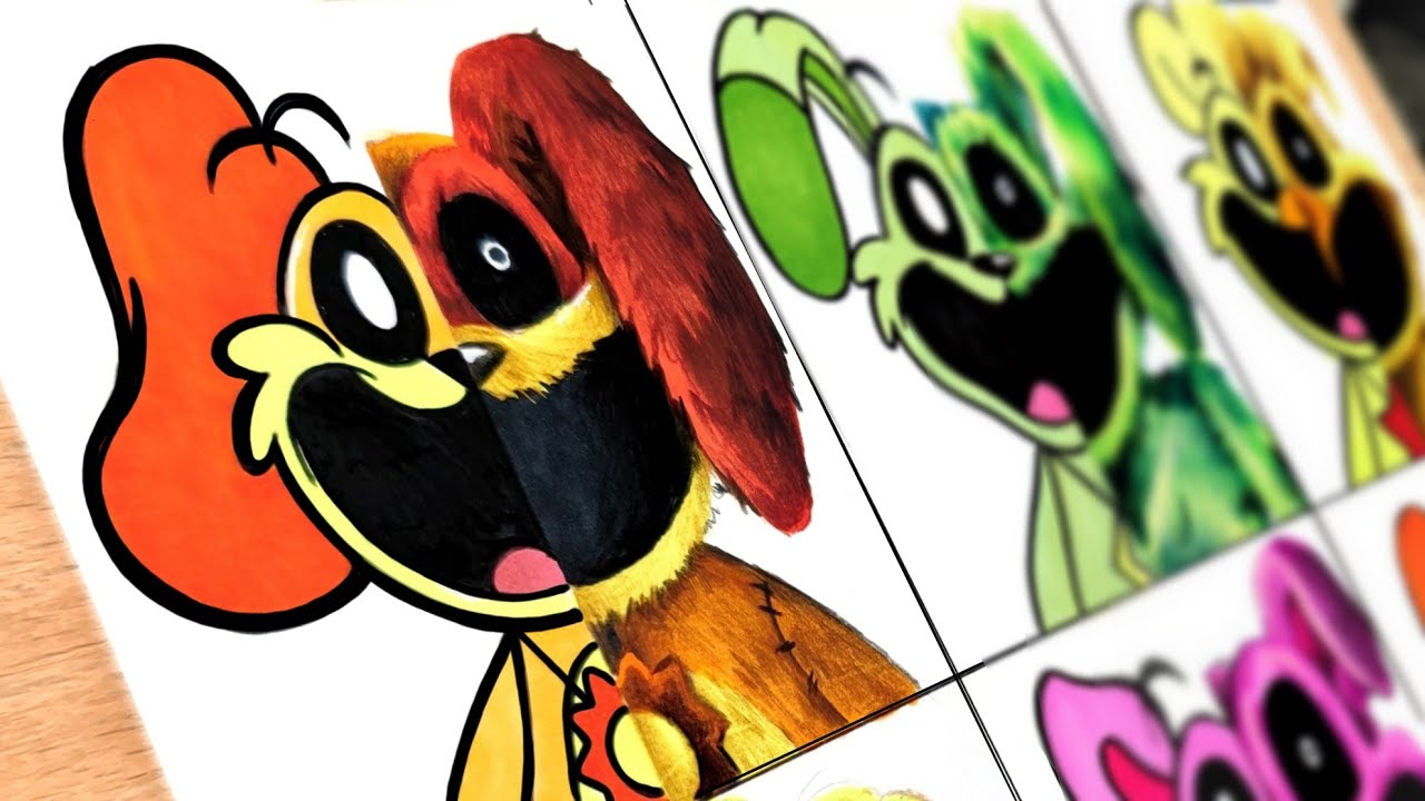 Drawing Cartoon Vs Realistic ( Poppy Playtime Chapter 3 ) Smiling ...