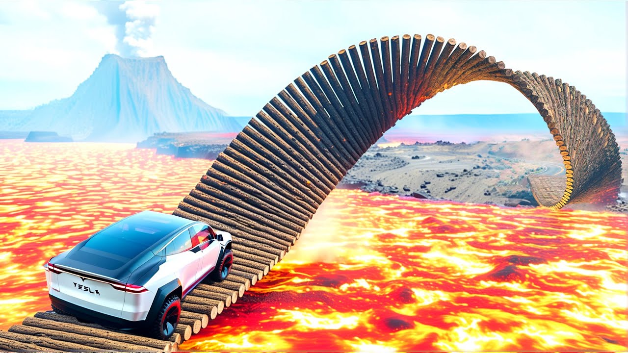 Cars vs. The Lava Loop Challenge in BeamNG.drive! Can Any Car Make It ...