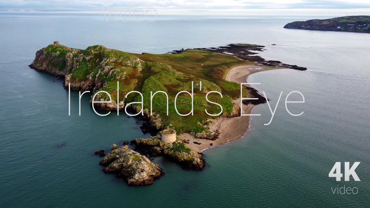 Flight to The Ireland's Eye. 4K video - YouTube