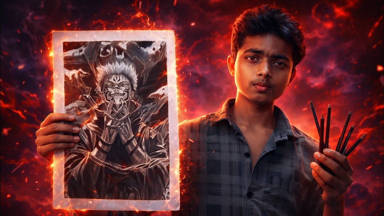 AAJ MAIN FINALLY( 1 )🫠MAHINA KE BAAD ANIME KA DRAWING BANAYA//(SUKUNA ...