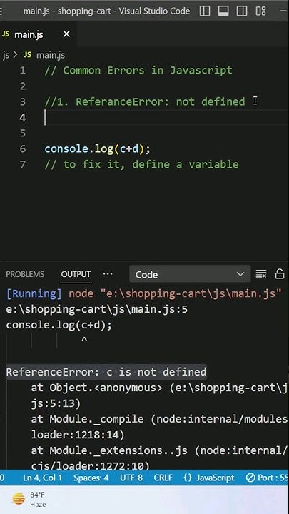 Common Errors in JavaScript #javascript #webdesign #webdevelopment #syntaxerror #js - YouTube