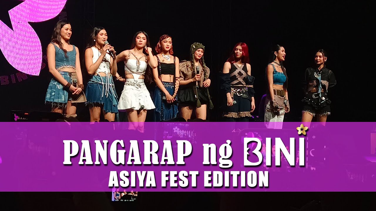 PANGARAP ng BINI (Asiya Fest edition) 🌸🌸🌸 - YouTube