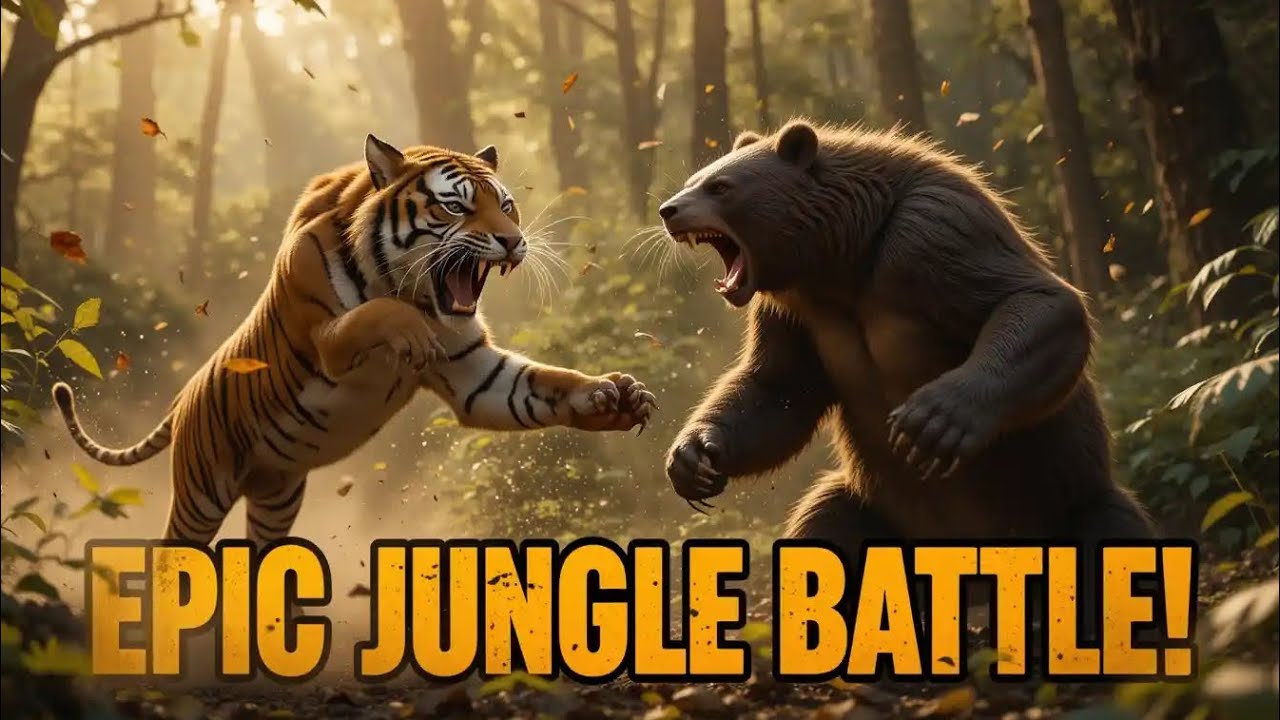 Intense Tiger vs. Sloth Bear Showdown in the Wild! - YouTube