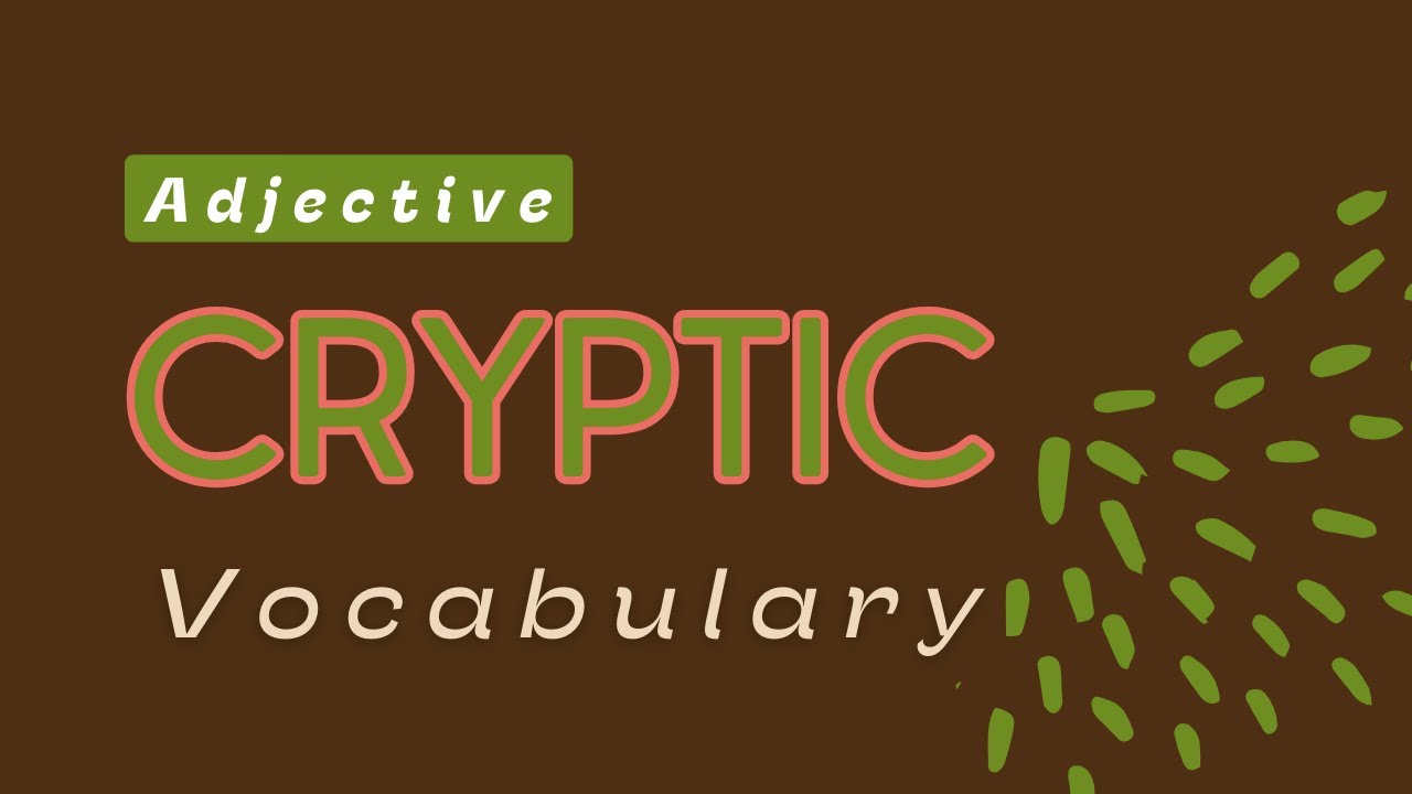 What is the meaning of Cryptic? - YouTube