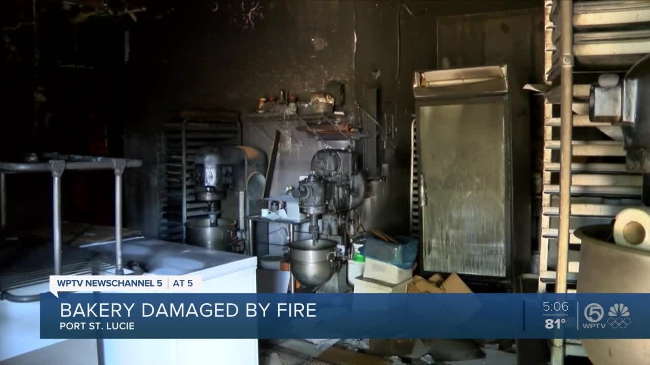 Port St. Lucie bakery damaged by fire, family recipes saved - YouTube