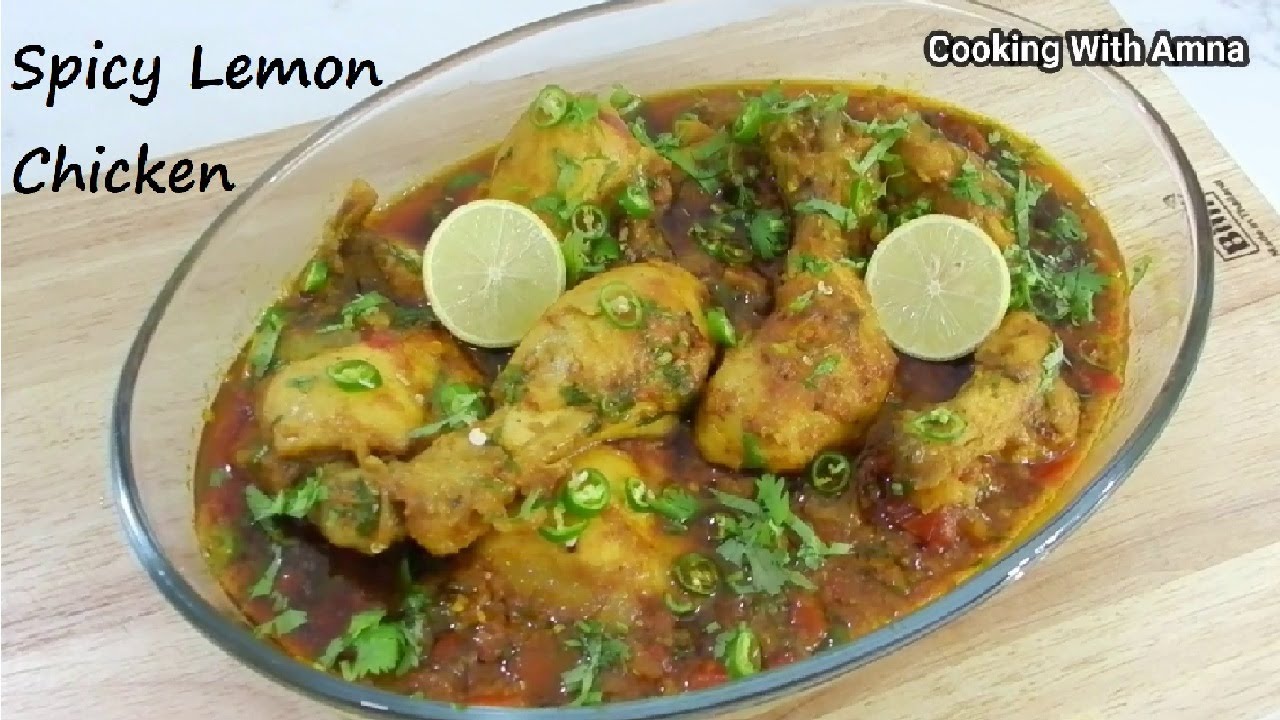 Spicy Lemon Chicken Recipe | How To Make Spicy Lemon Chicken | Cooking ...