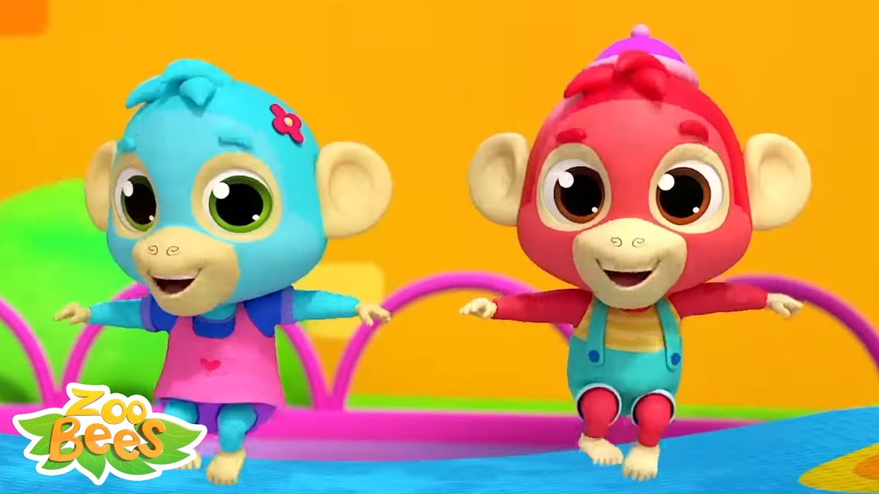 Cinco Pequeños Monos Dibujos animados y Canciones infantiles - YouTube