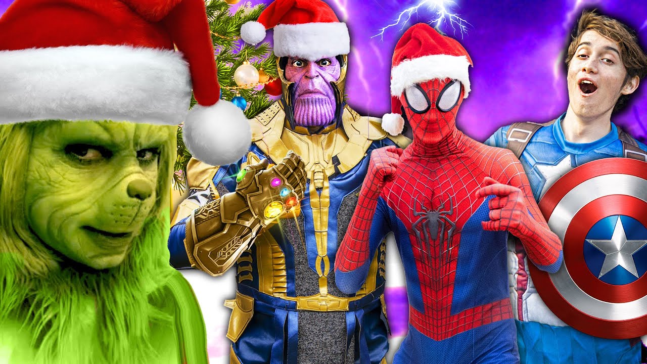 Kids Christmas Videos! - Superheroes VS The Grinch VS Elf VS Gremlins ...