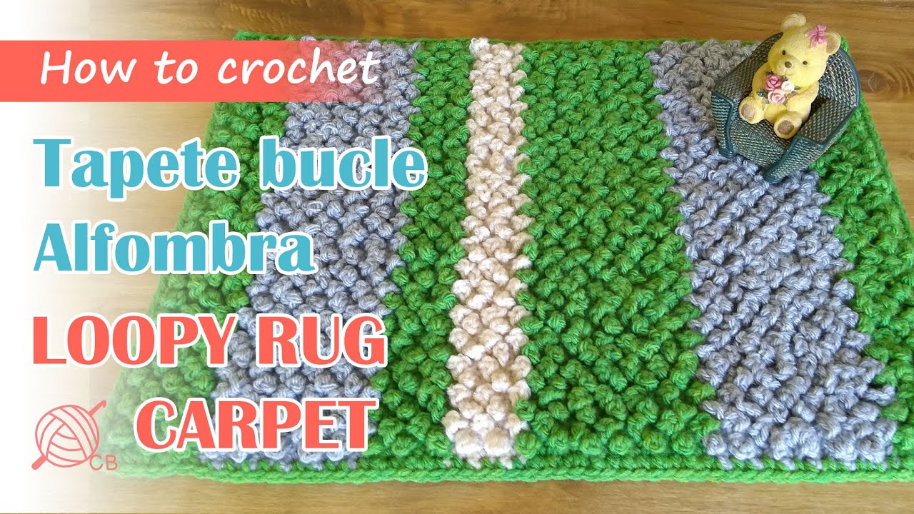 [Eng Sub] How to Crochet Loopy Rug - Tapete Alfombra Bucle a Crochet ...