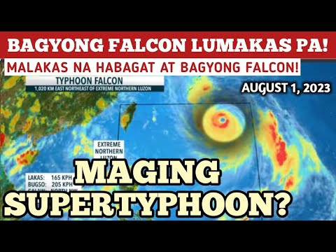 BAGYO MAGING SUPERTYPHOON! BAGYONG FALCON! AUGUST 1,2023 WEATHER UPDATE ...