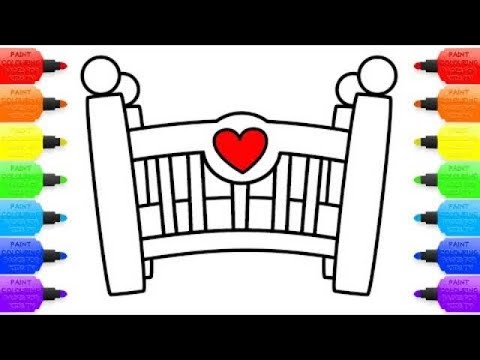 How to Draw Wooden Baby Cot Bed Coloring and Drawing for Children - YouTube