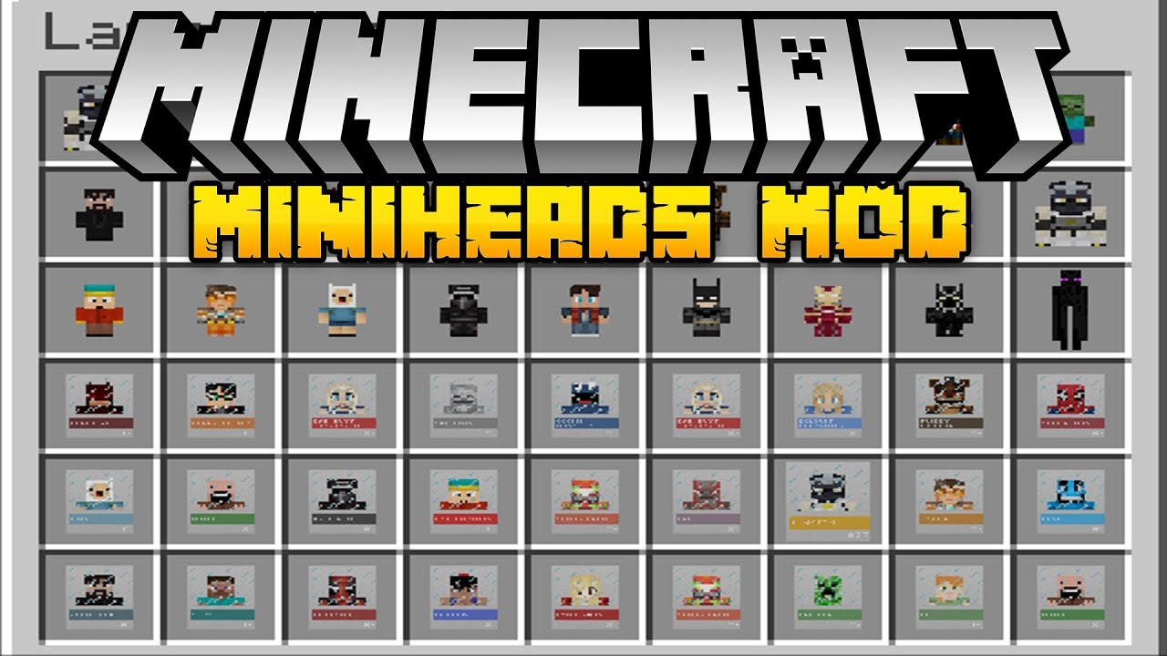 MINIHEADS MOD (Minecraft Mod Showcase) - YouTube