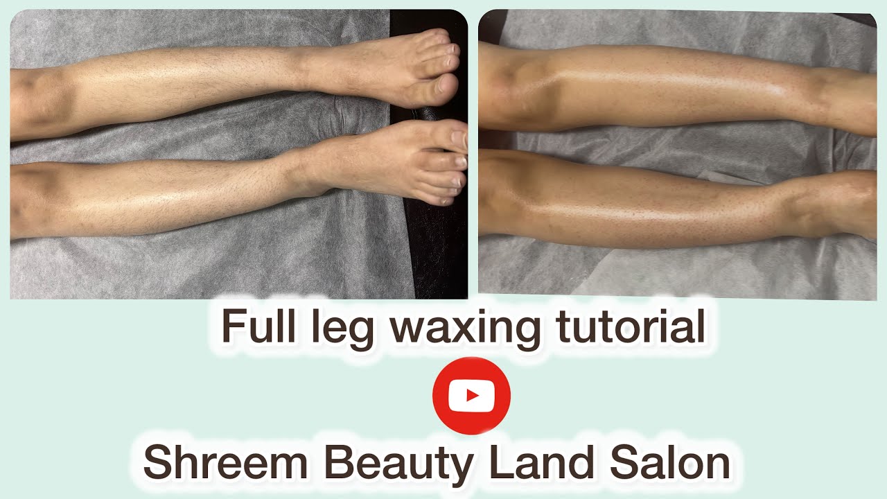 Full leg waxing tutorial || Full leg hair removal with honey 🍯 waxing ...