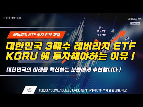 [레버리지랜드] - 대한민국 코스피 시장 ! 3배수 레버리지 KORU ETF 에 투자하세요 !!! 대한민국의 미래를 믿습니다 !!! - YouTube