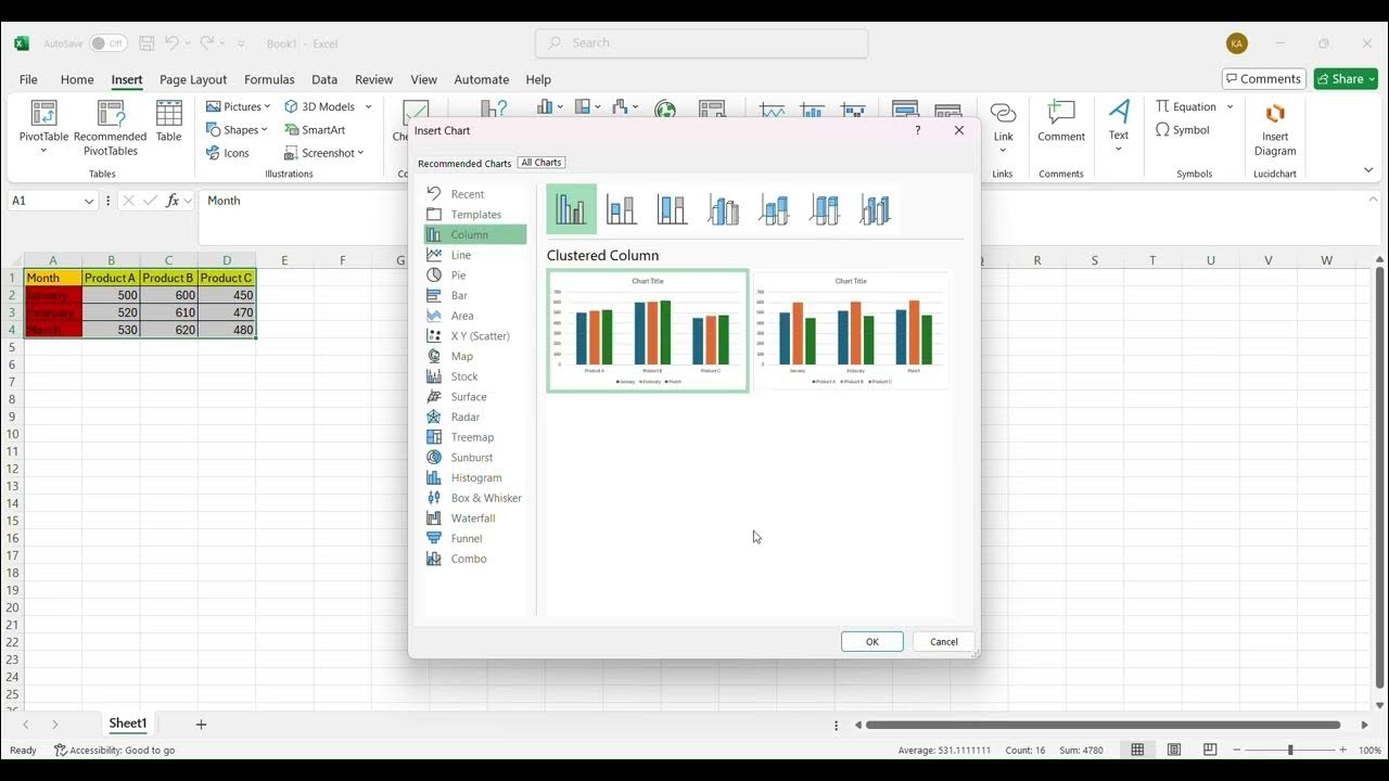 Screencast: How to Create a Chart in MS Excel - YouTube