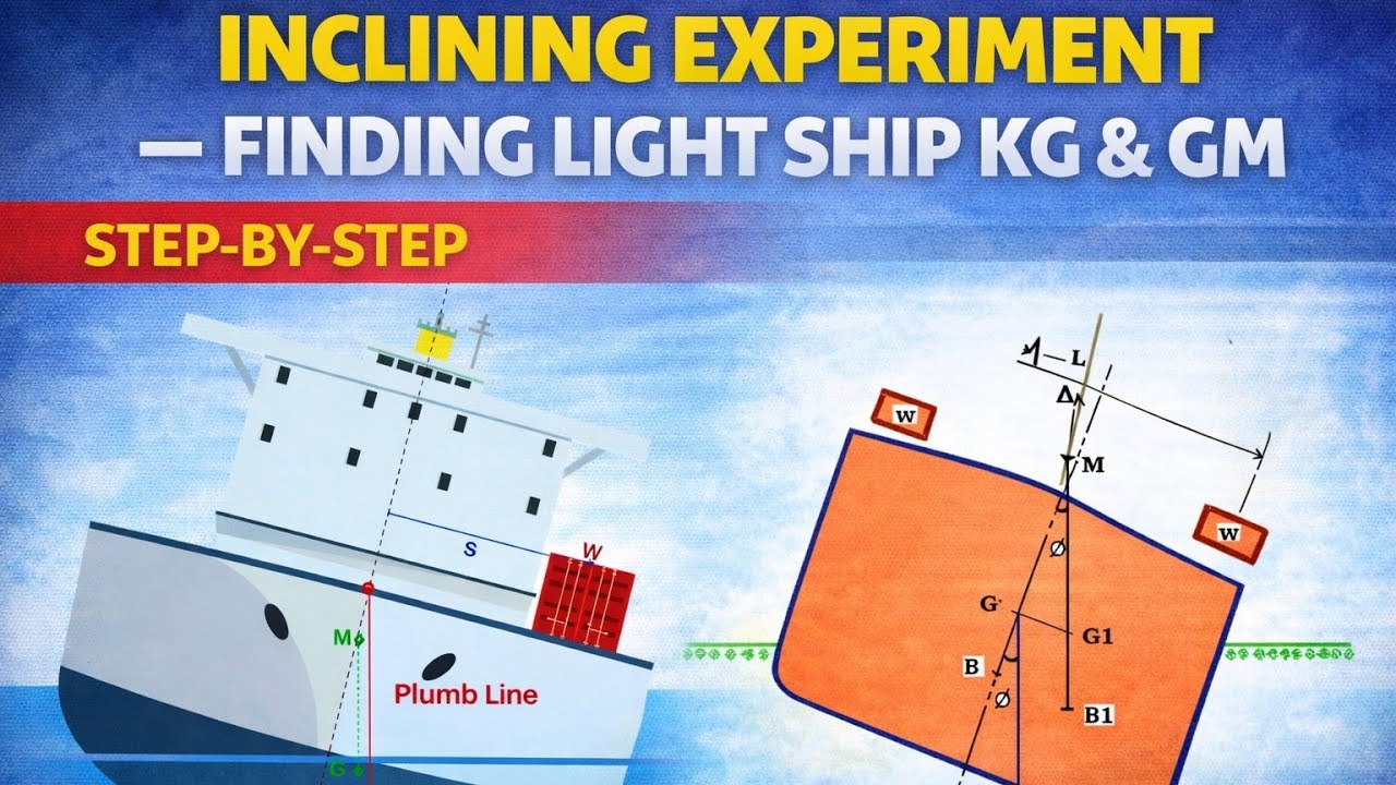 Inclining Experiment — Finding Light Ship KG & GM | Chief Mate ...