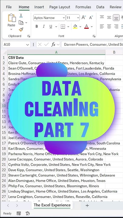 Data Cleaning in Excel Part 7 #viralshorts #excelshorts - YouTube
