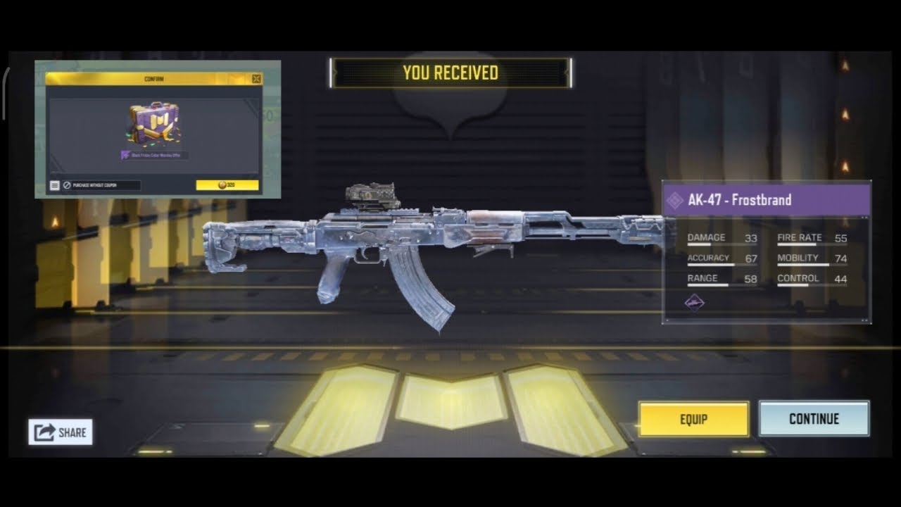 AK47 Frostbrand | Crevasse crate | Call of Duty Mobile - YouTube