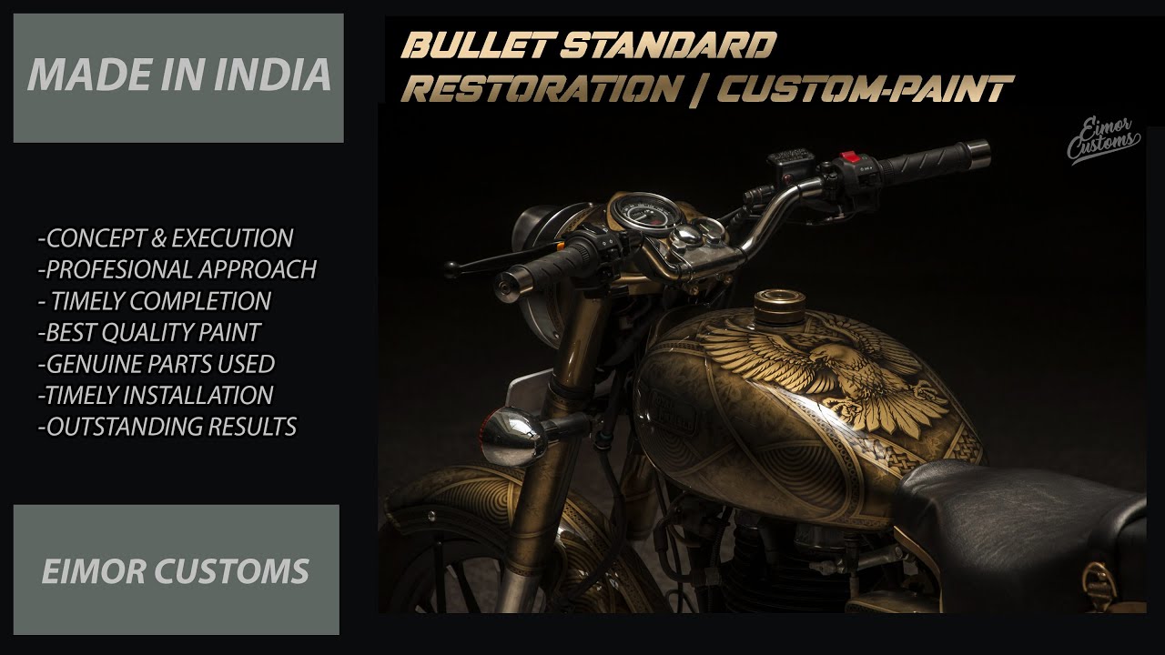Bullet Standard restoration & custom paint | Motorcycle makeover ...