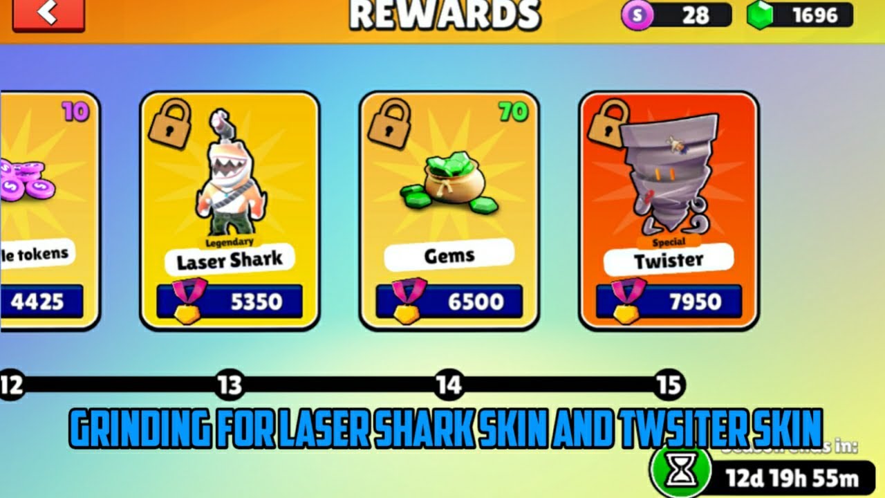 Stumble Guys • Grinding For Laser Shark Skin And Twister Skin - YouTube