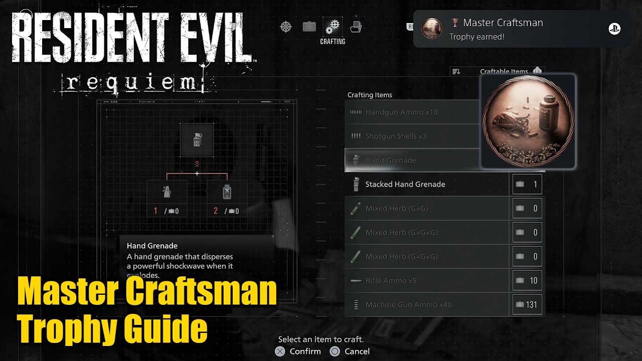 Resident Evil 9 Requiem • Master Craftsman Trophy Guide (Craft every ...