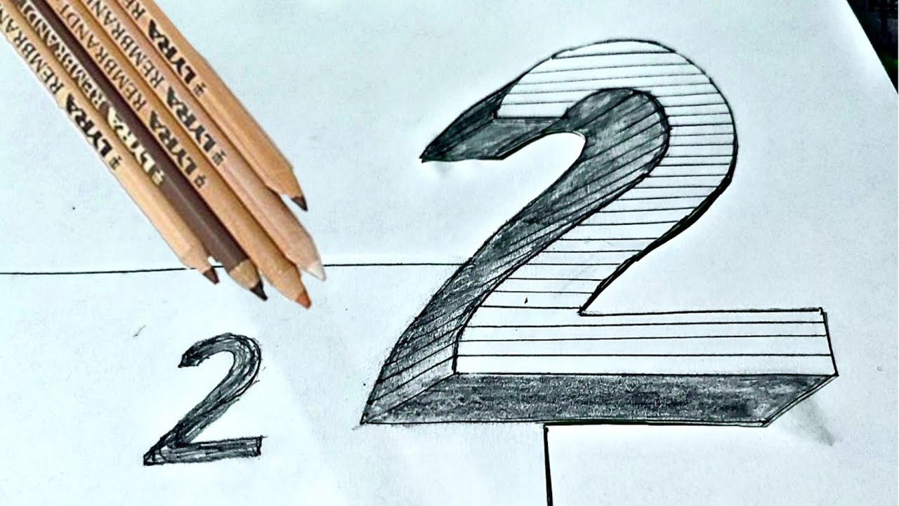 3D Drawing Trick art on line paper | 3D Trick art on line paper ...