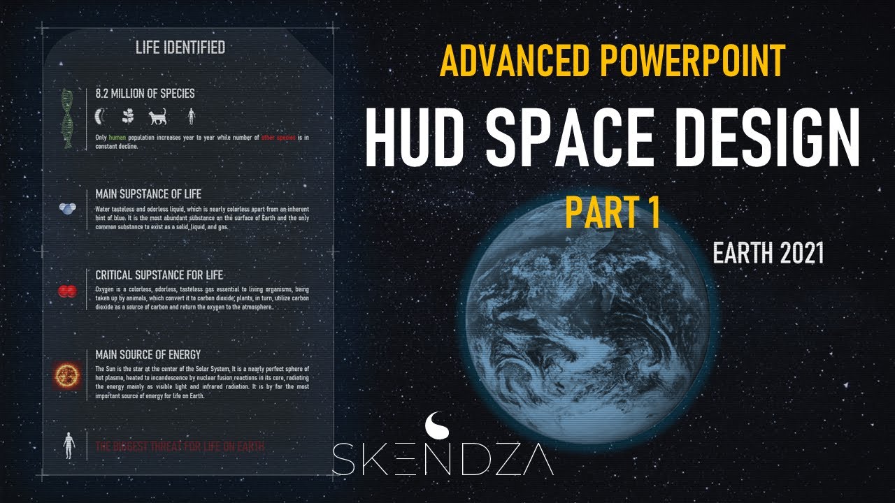 Advanced PowerPoint Space Hud design part 1 - Typewriter animation ...