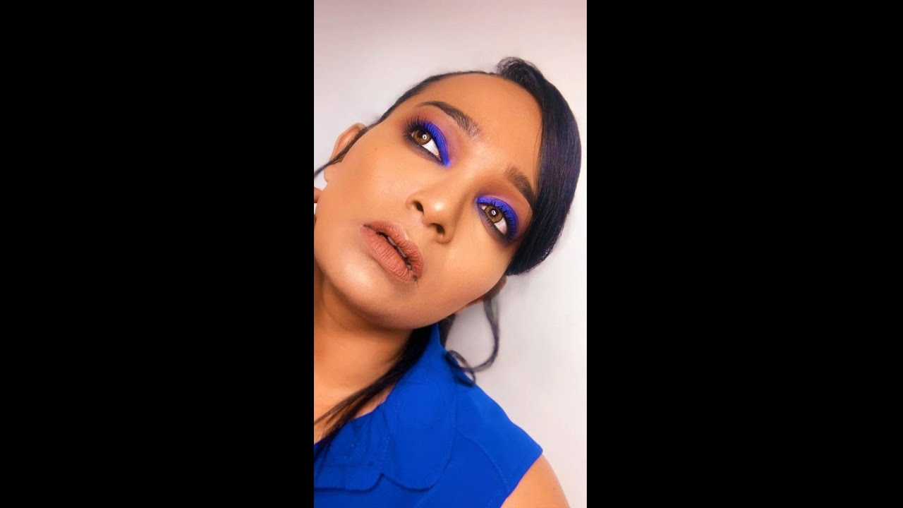 Cobalt Blue Smokey Eye Makeup Youtube