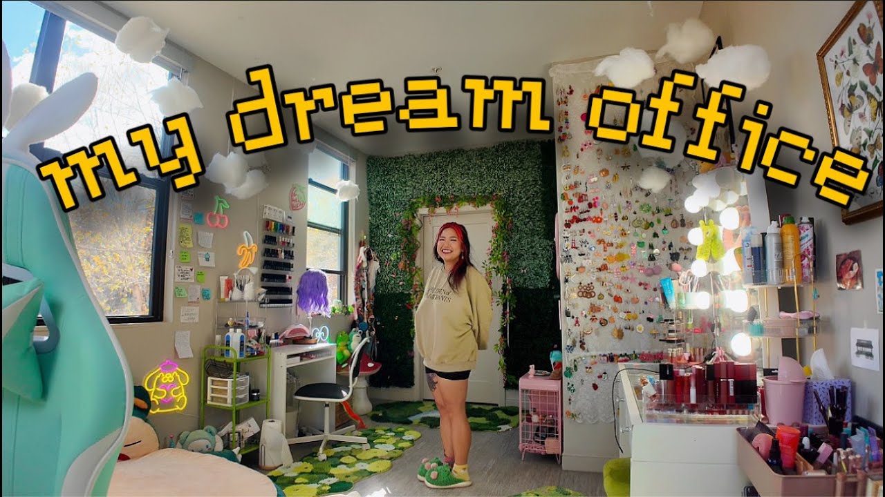 Studio Ghibli Inspired Office Space 🌱 whimsical clouds, tech upgrades, sanrio, maximalism galore ...