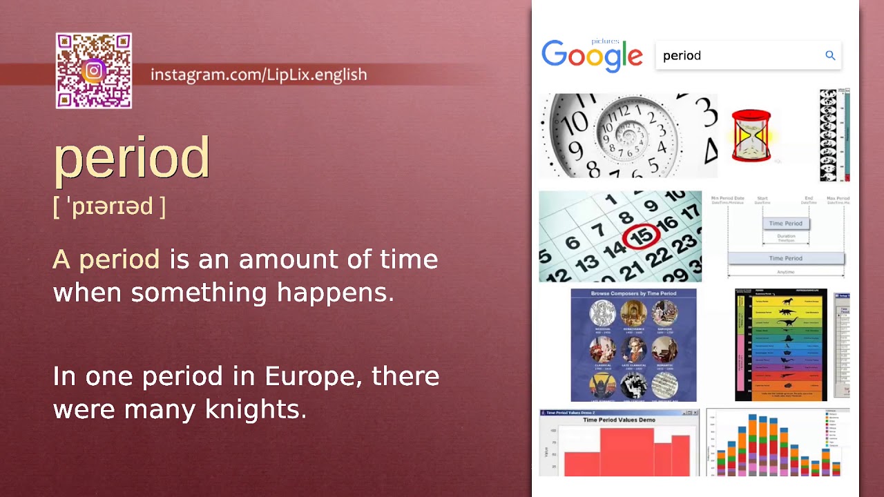 Period : B1 level english vocabulary lesson, www.LipLix.com - YouTube