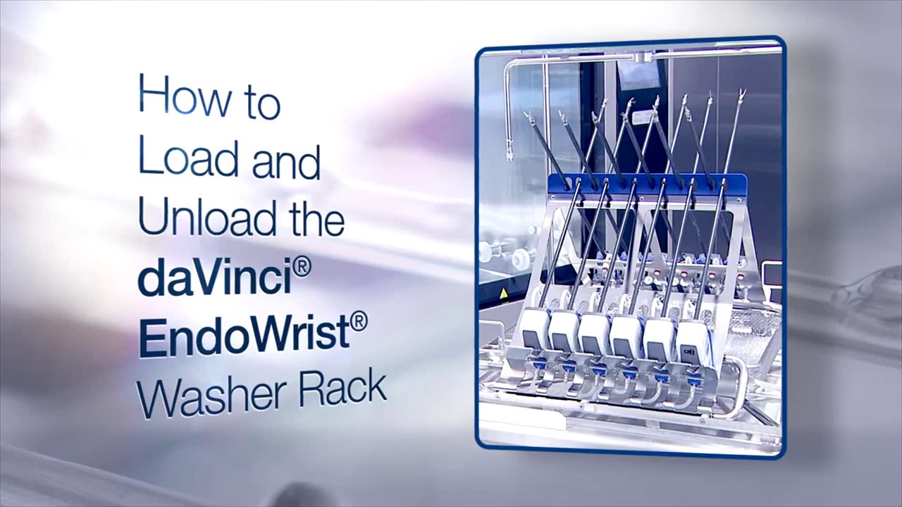 How to load and unload the da vinci endoWrist washer rack - YouTube