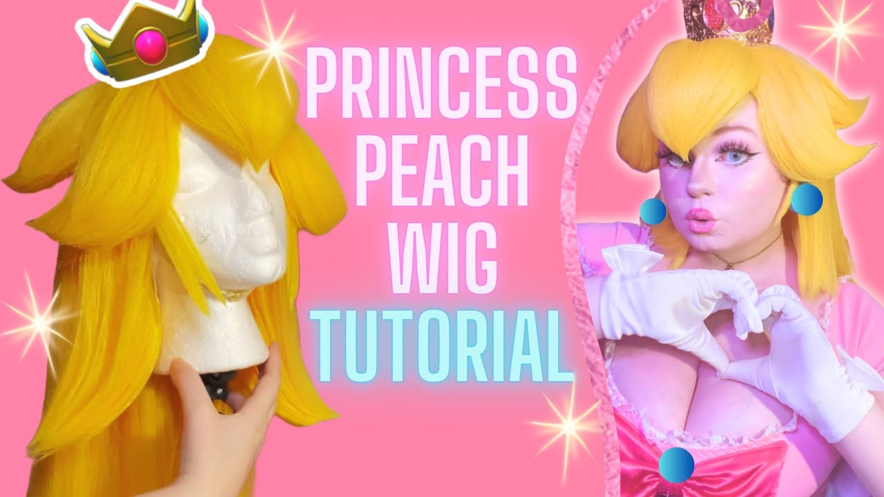 Princess Peach wig tutorial - YouTube