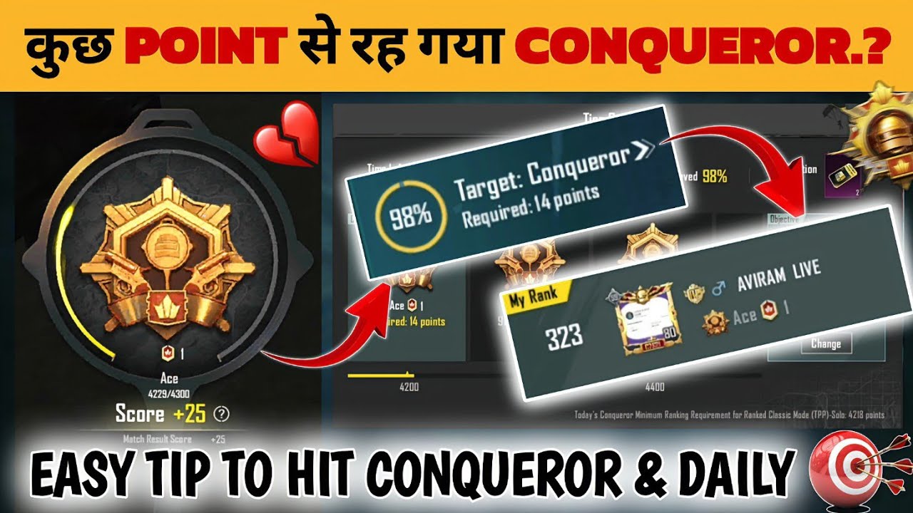 🇮🇳 DAY 6 HOW TO REACH CONQUEROR SOLO CONQUEROR TIPS & TRICKS 🎯 - YouTube