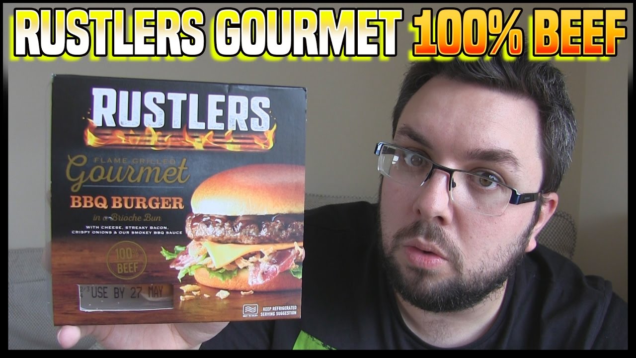 Rustlers Gourmet (100% Beef) BBQ Burger Review - YouTube