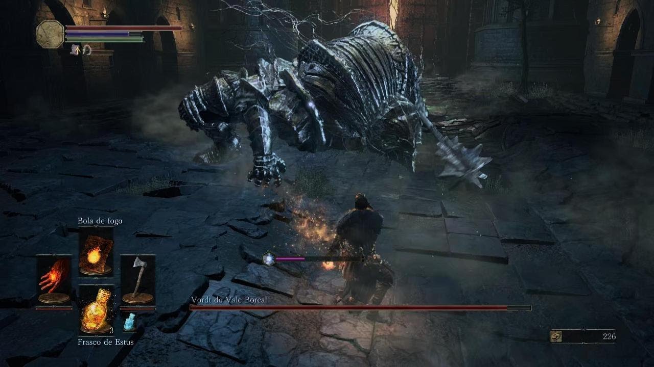 DARK SOULS III: Boss Vordt do Vale Boreal - YouTube