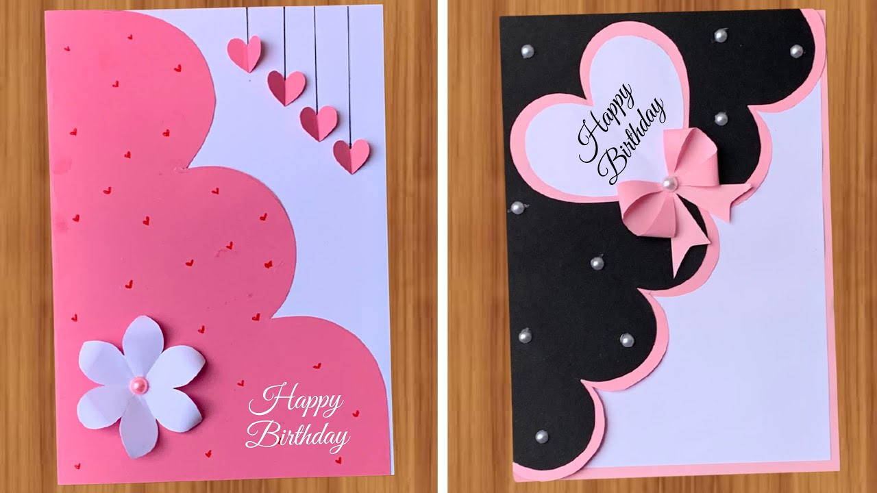 Beautiful Birthday Card Design 🌼 | Easy Handmade Card Tutorial Step by ...