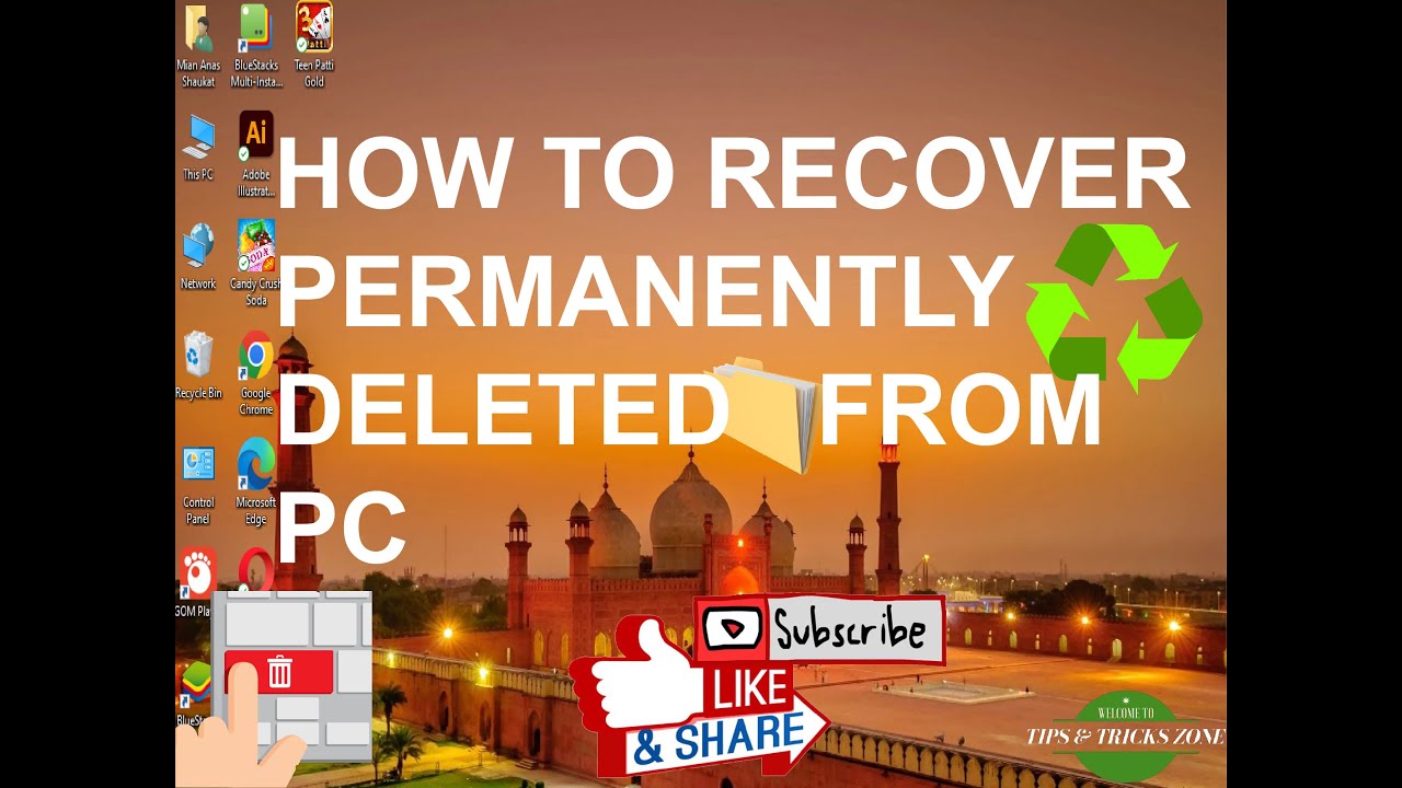 How To Recover Deleted Files From PC Windows | recover permanently ...