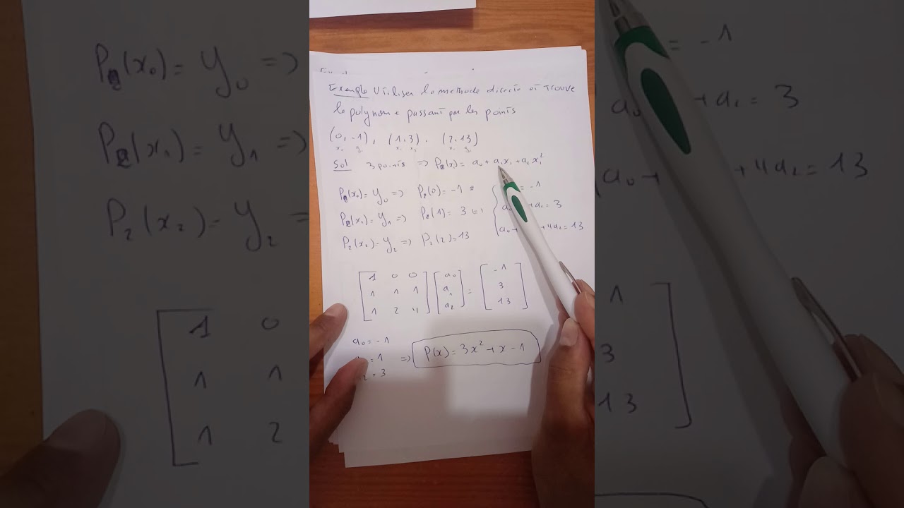Lecteur 3: Chapitre 2 : Interpolation polynomiale (méthode directe ...