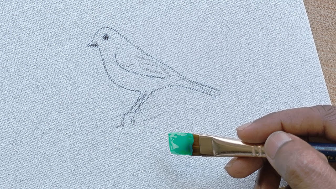 How to paint a bird / Acrylic painting step by step - YouTube
