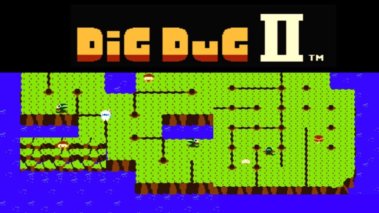 Dig Dug 2 NES gameplay video - YouTube