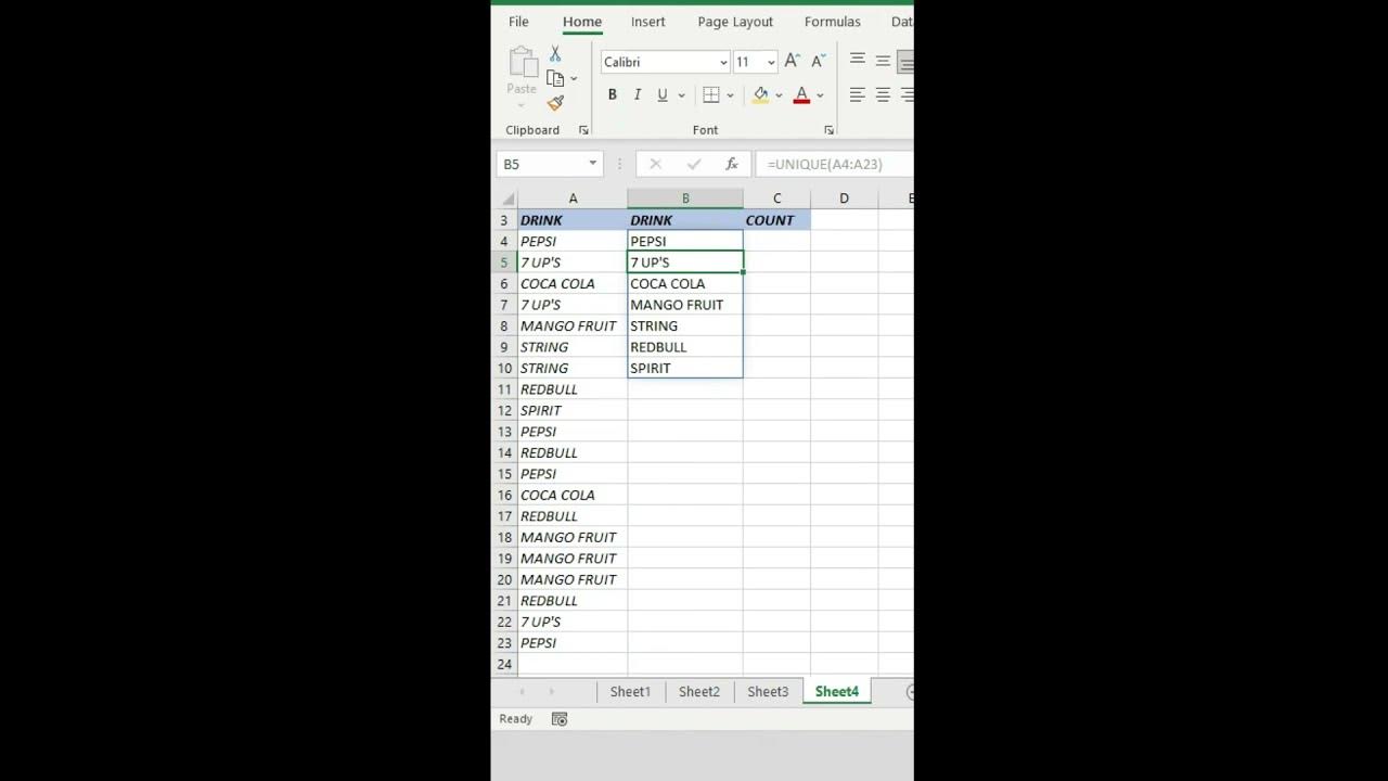 DISTINCT COUNT IN MS EXCEL - YouTube